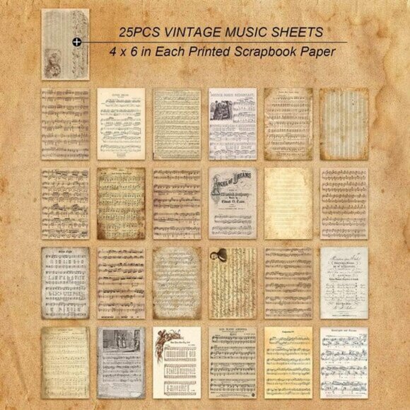 Office | New 15 Sheets Scrapbook Paper Aesthetic Vintage Scrapbooking ...